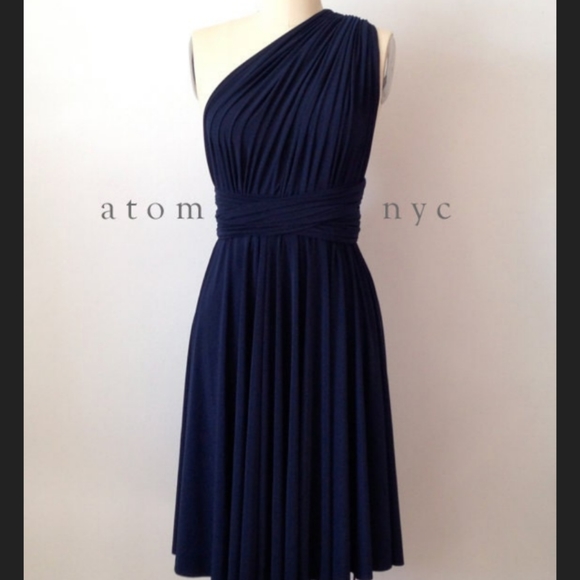 Dresses | Short Navy Infinity Dress Convertible Multiway Wrap Dress ...